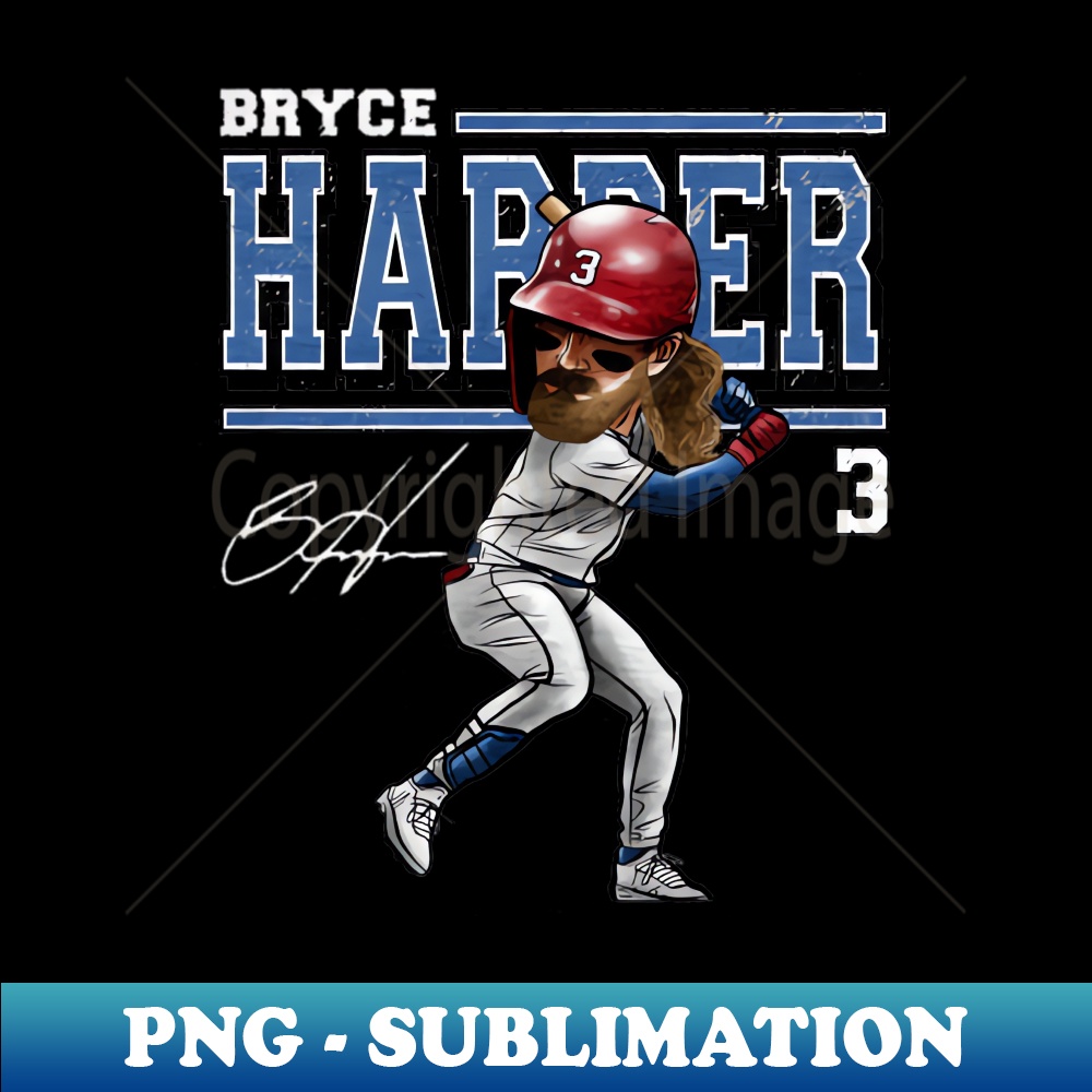 Bryce Harper Philadelphia Cartoon - Stylish Sublimation Digi | Inspire ...