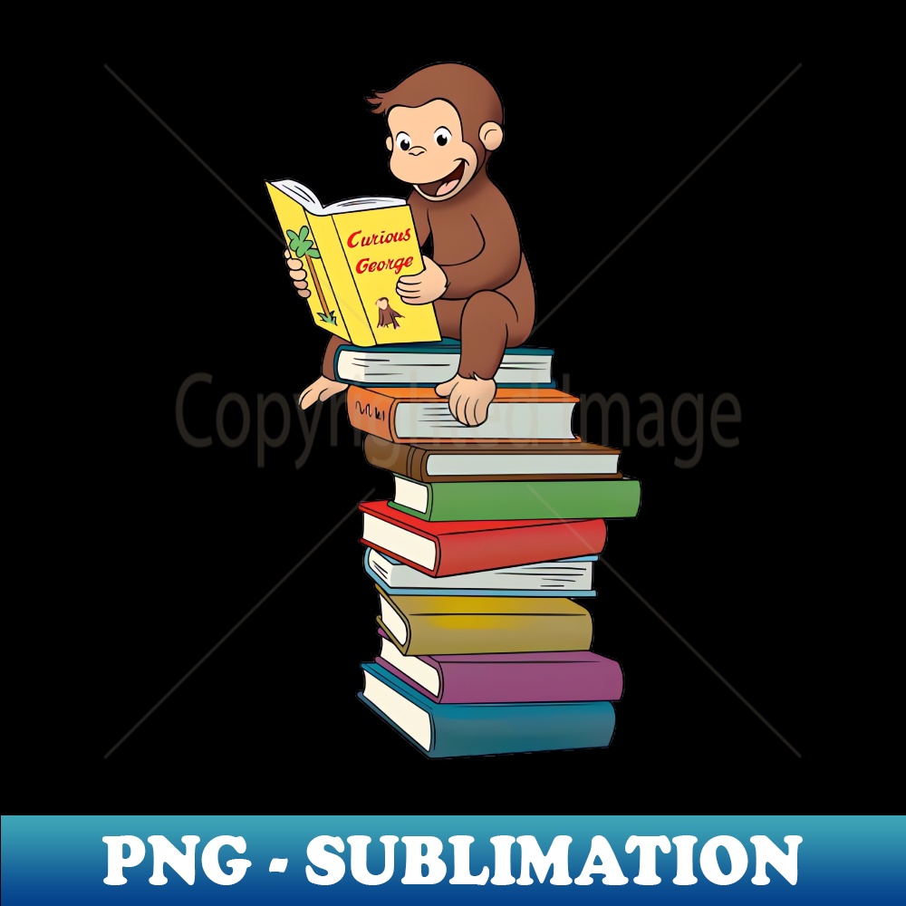 Curious George Tattoo on a Stack of Books - Elegant Sublimat | Inspire ...