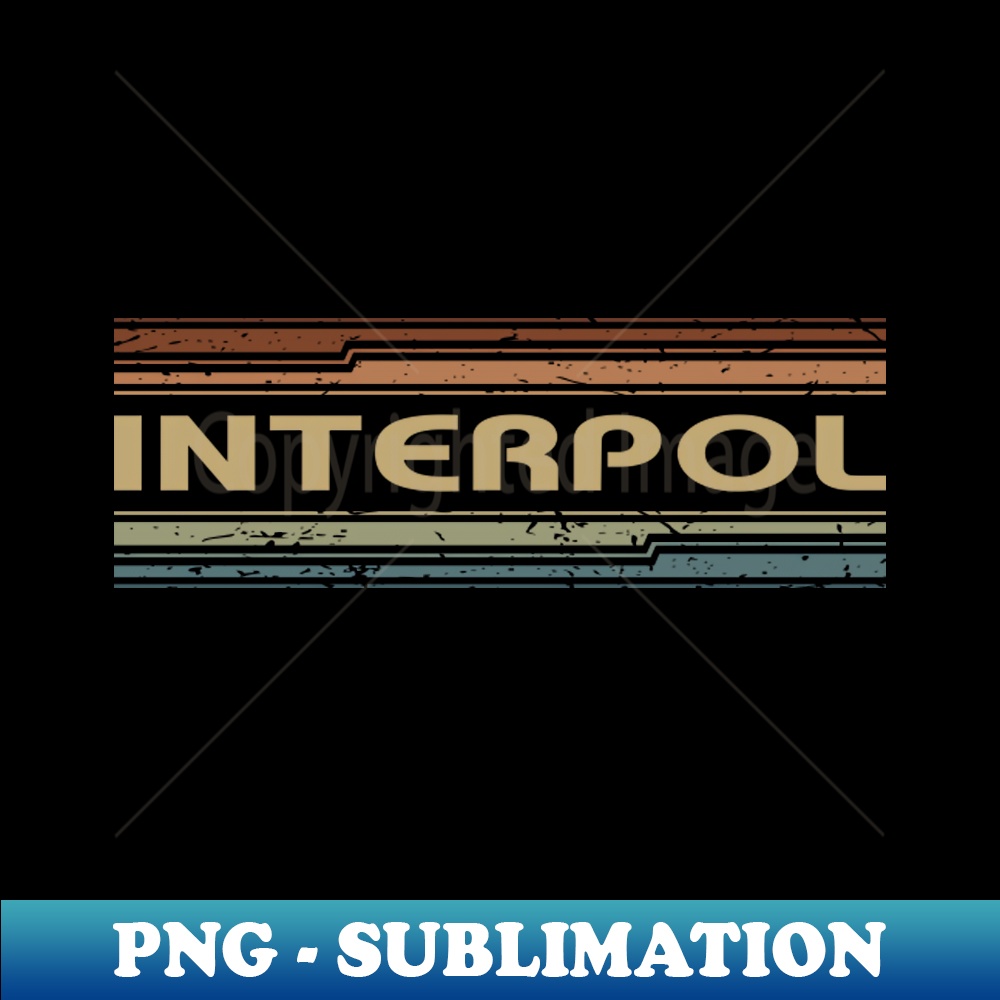 Interpol Retro Lines - PNG Transparent Sublimation Design | Inspire Uplift