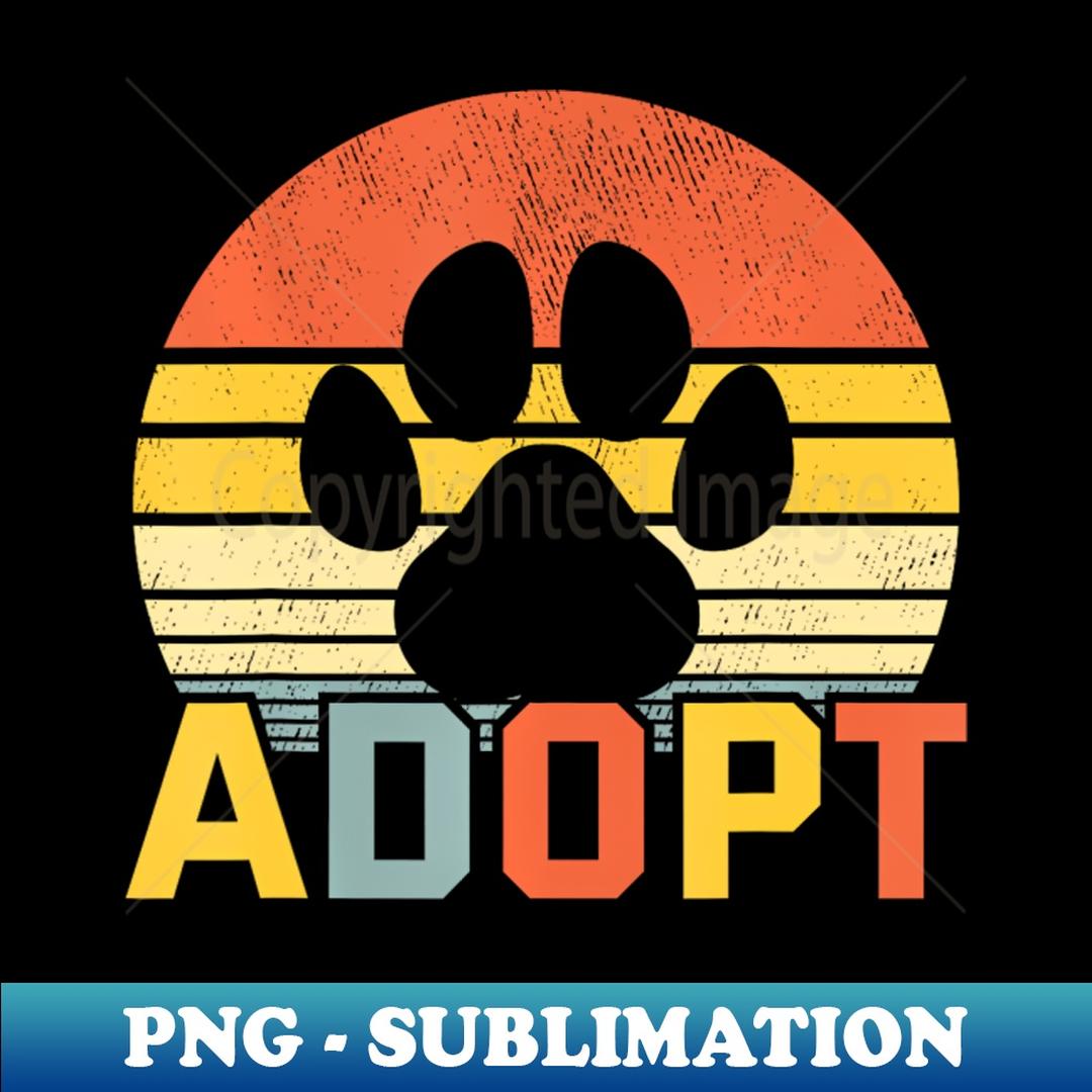 Rainbow Adopt A Dog - Trendy Sublimation Digital Download | Inspire Uplift