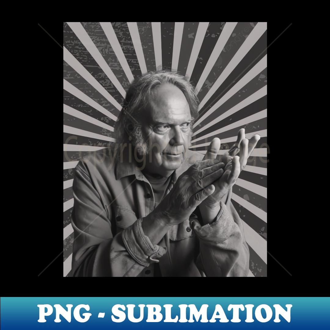Neil Young - High-Resolution PNG Sublimation File | Inspire Uplift