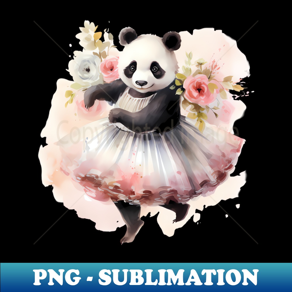 Aquarell Panda Ballerina - PNG Transparent Digital Download - Inspire ...