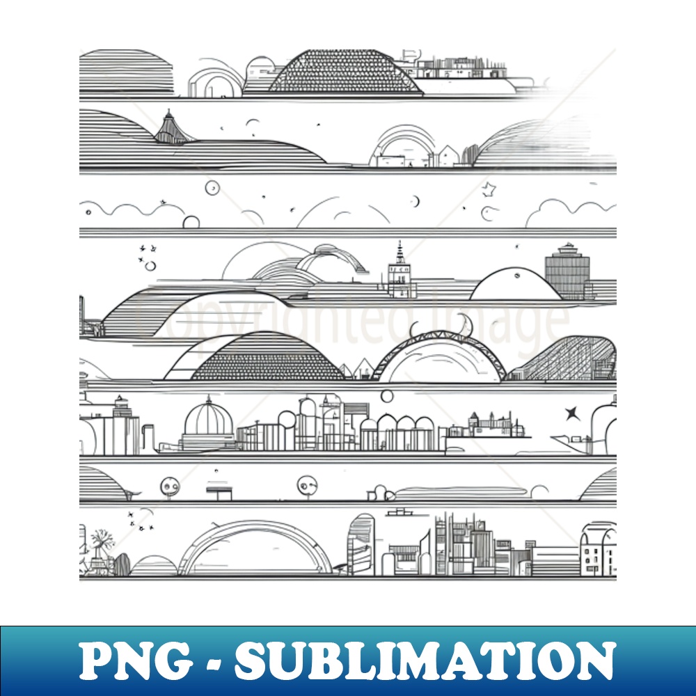 buildings under the moons - Exclusive Sublimation Digital Fi - Inspire ...