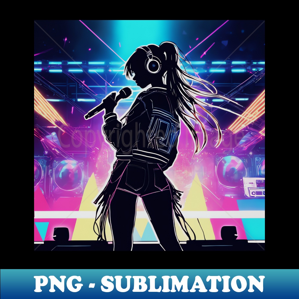 Neon Singer - Premium PNG Sublimation File - Spice Up Your S - Inspire ...