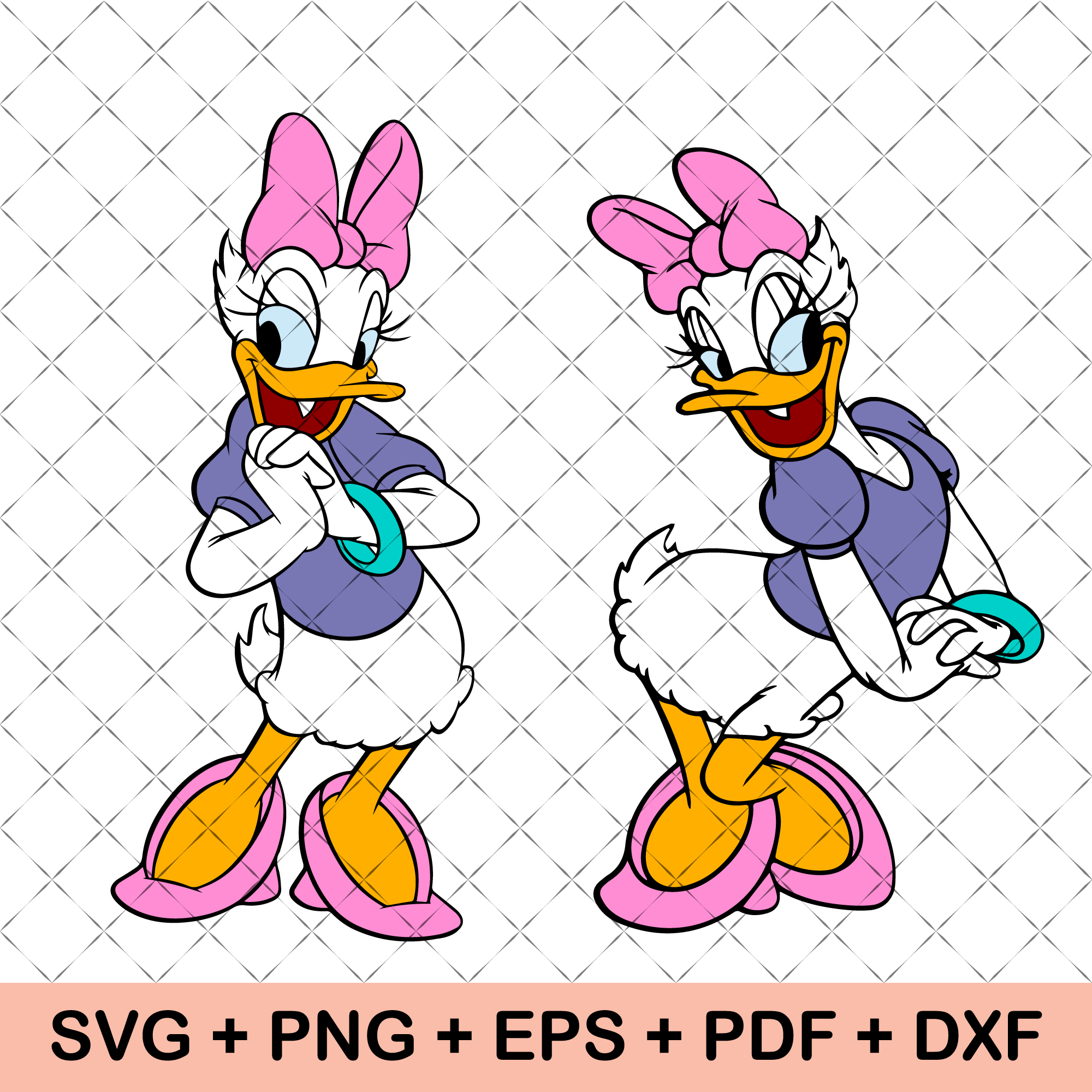 Daisy Duck head svg, Daisy Duck head face clipart png, daisy | Inspire ...
