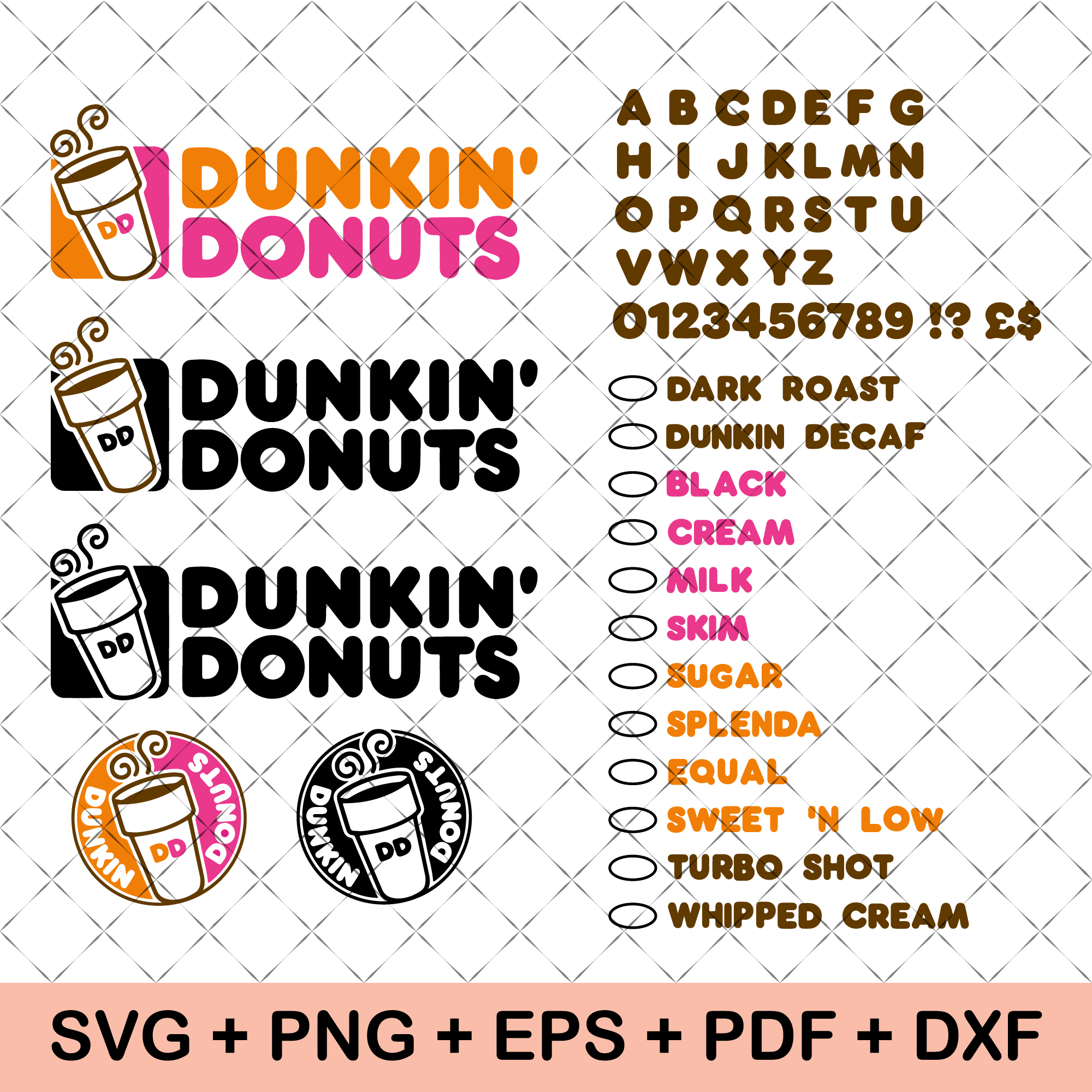 Dunkin Donuts Coffee Svg,Dunkin Donuts Svg,America Runs On D | Inspire ...