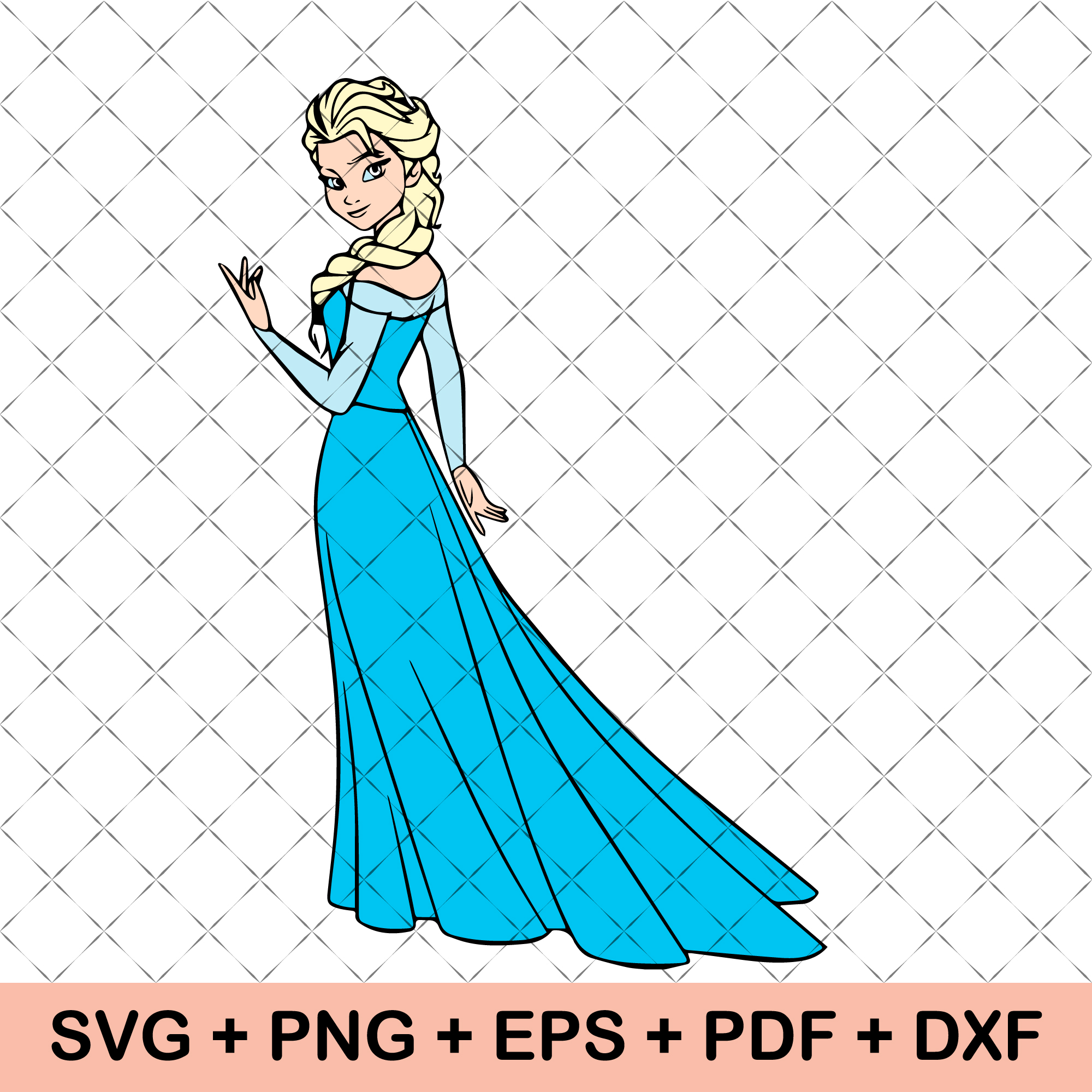 Elsa Frozen Svg, Frozen Sisters Elsa Svg , Cute Elsa Outline | Inspire ...