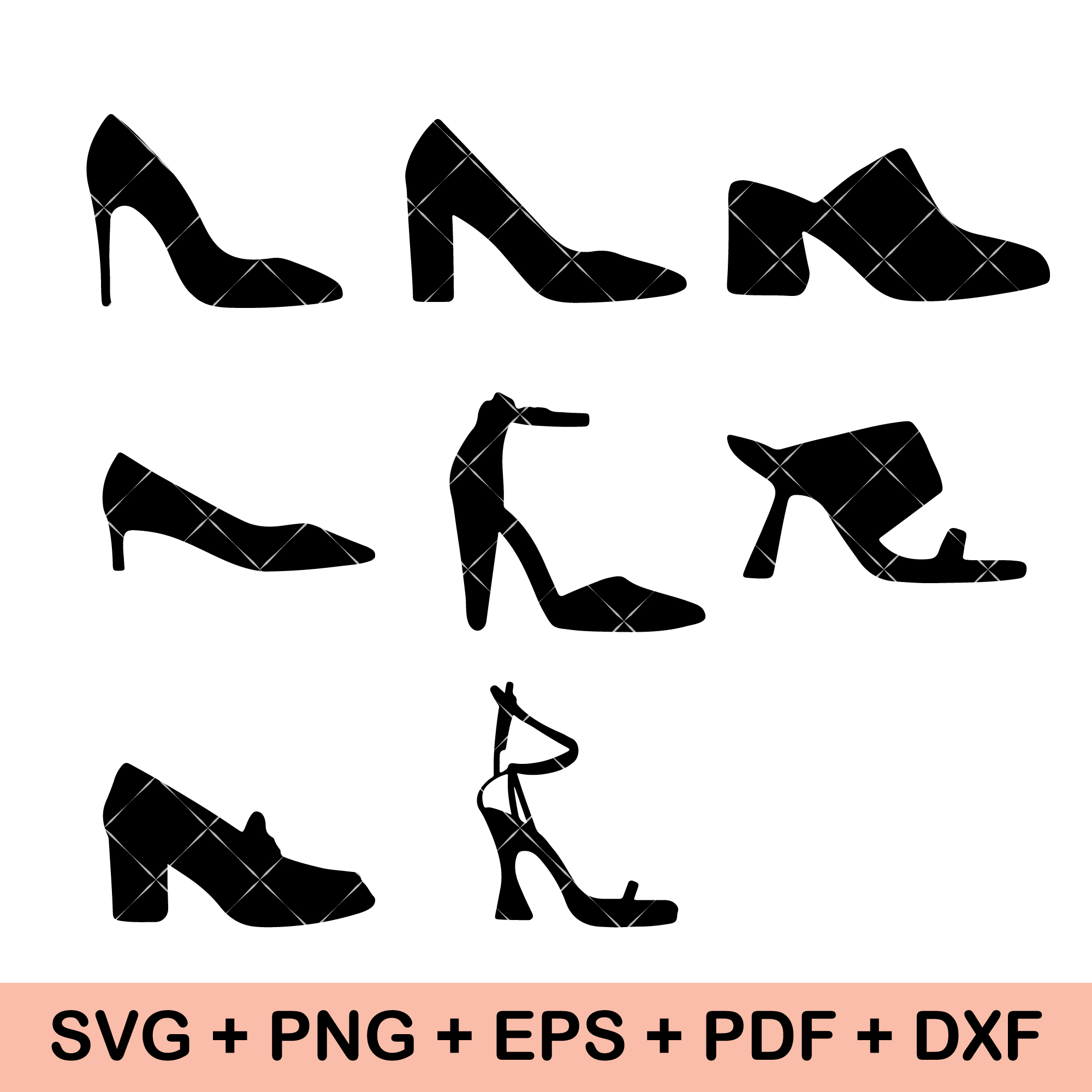 High heels svg, woman shoes svg, Heels Silhouette, high heel | Inspire ...