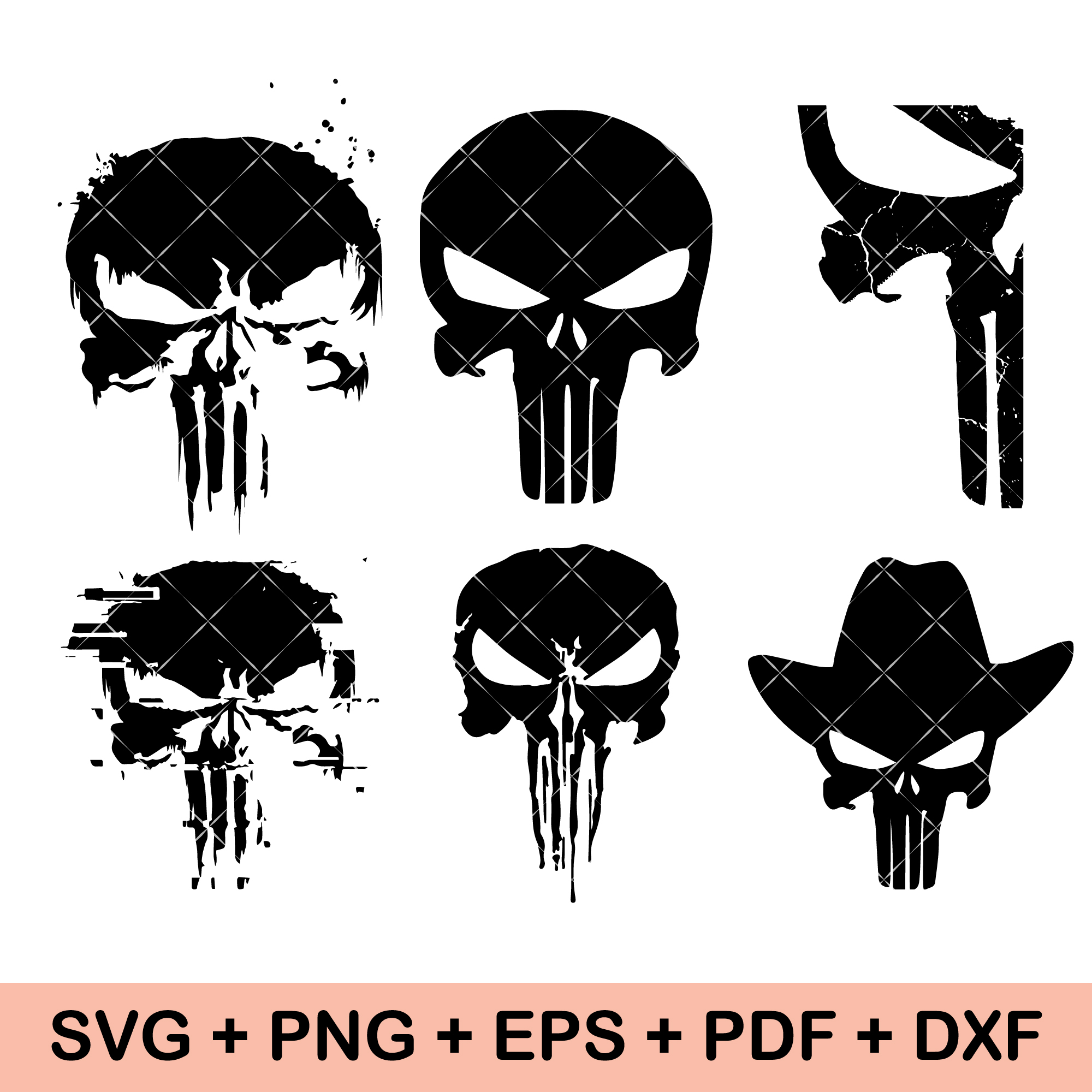 Punisher SVG | Punisher Skull Svg | Skull Svg | Super Hero | | Inspire ...