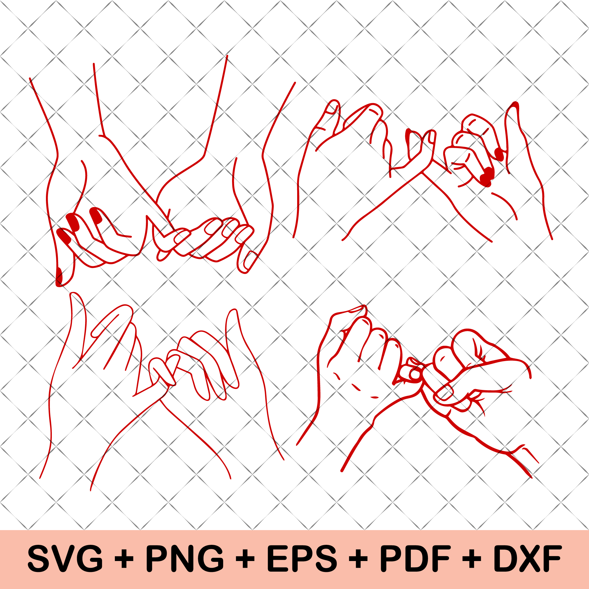 Pinky Promise Svg, Couple Hands Svg, Pinky Promise Cut File, | Inspire Uplift