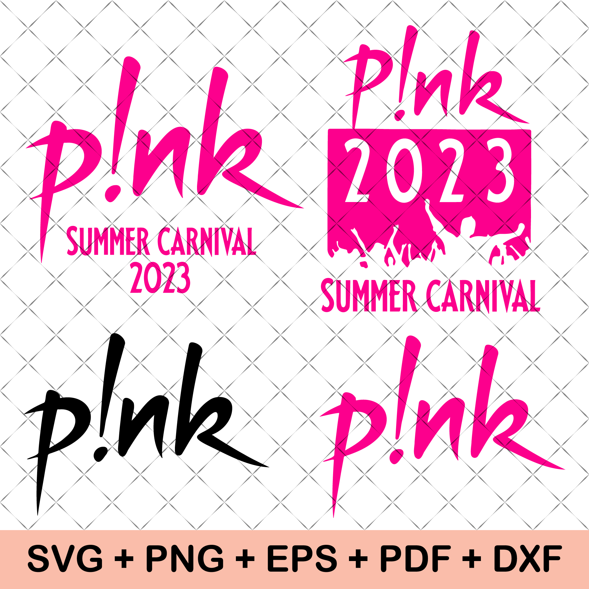 P!nk Summer Carnival 2023 SVG I Pink Singer 2023 World Tour | Inspire ...
