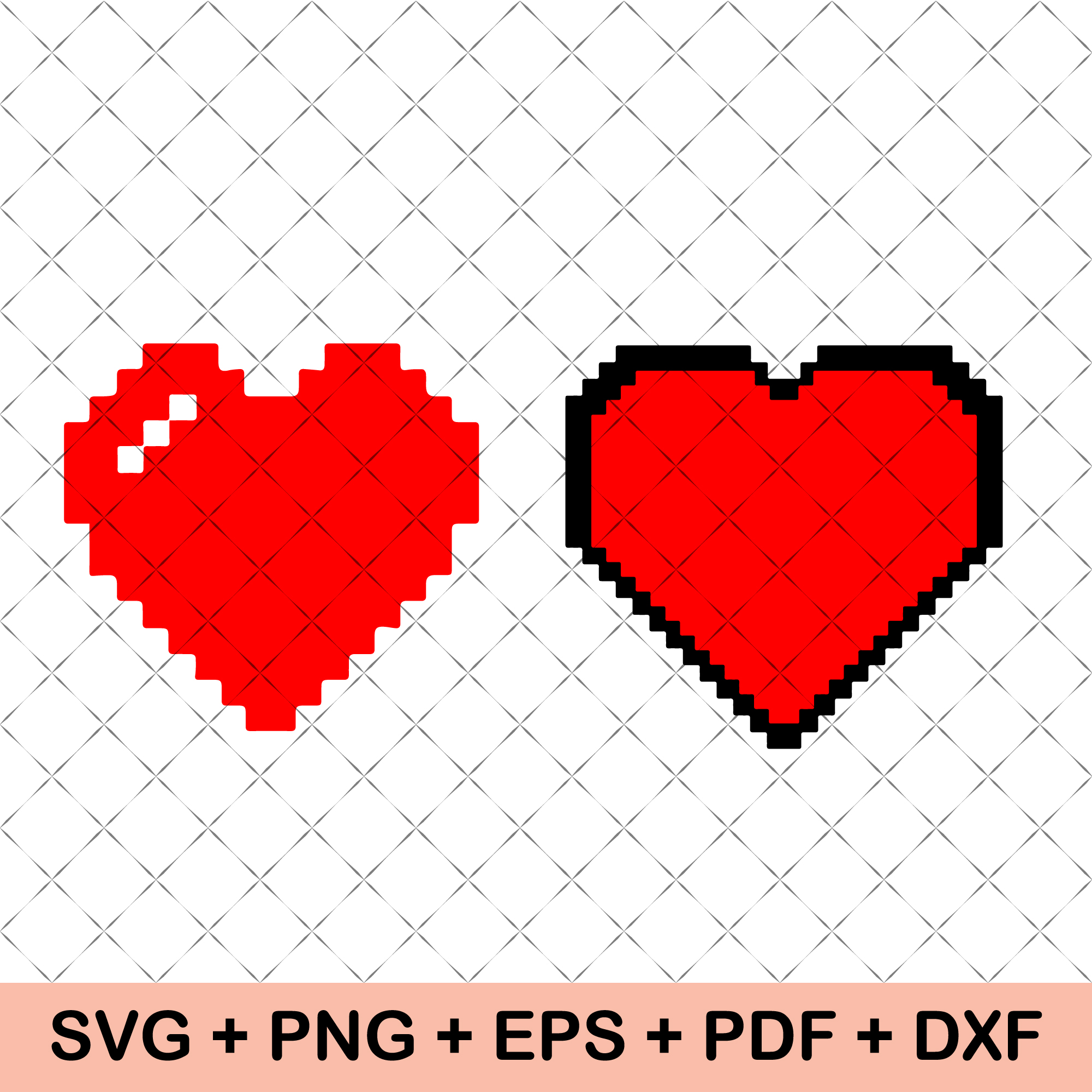 Pixel Heart, Pixel SVG, Pixel Heart svg, Game Over svg, Heal | Inspire ...