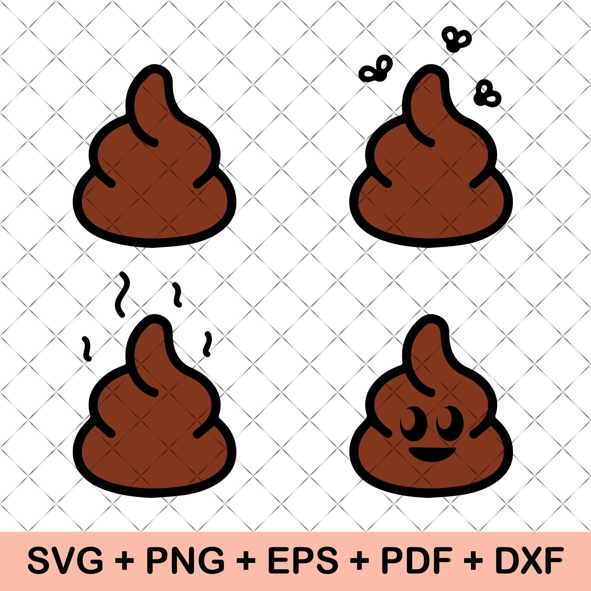 Poop svg, png, dxf, eps, Poop face svg, Poop clipart, funny | Inspire ...