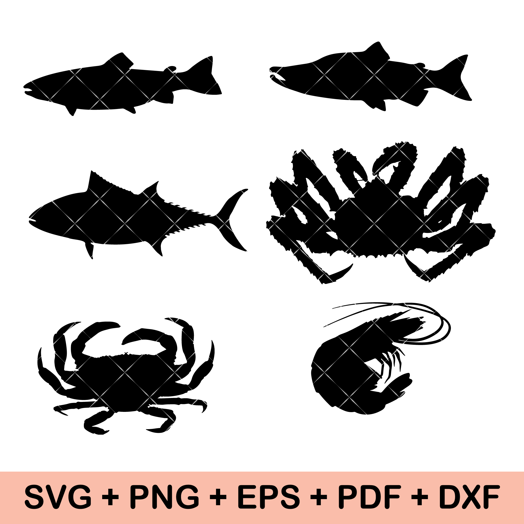 Seafood Feast svg, Lobster Shellfish Oyster Squid Shrimps Ki | Inspire ...