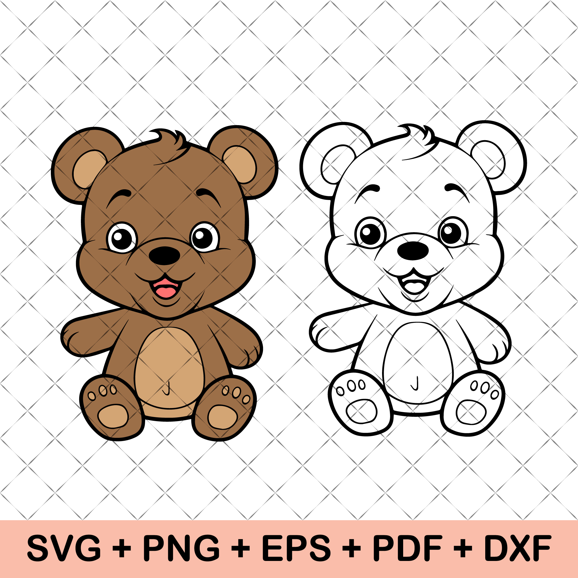 Teddy Bear Face Svg | Inspire Uplift