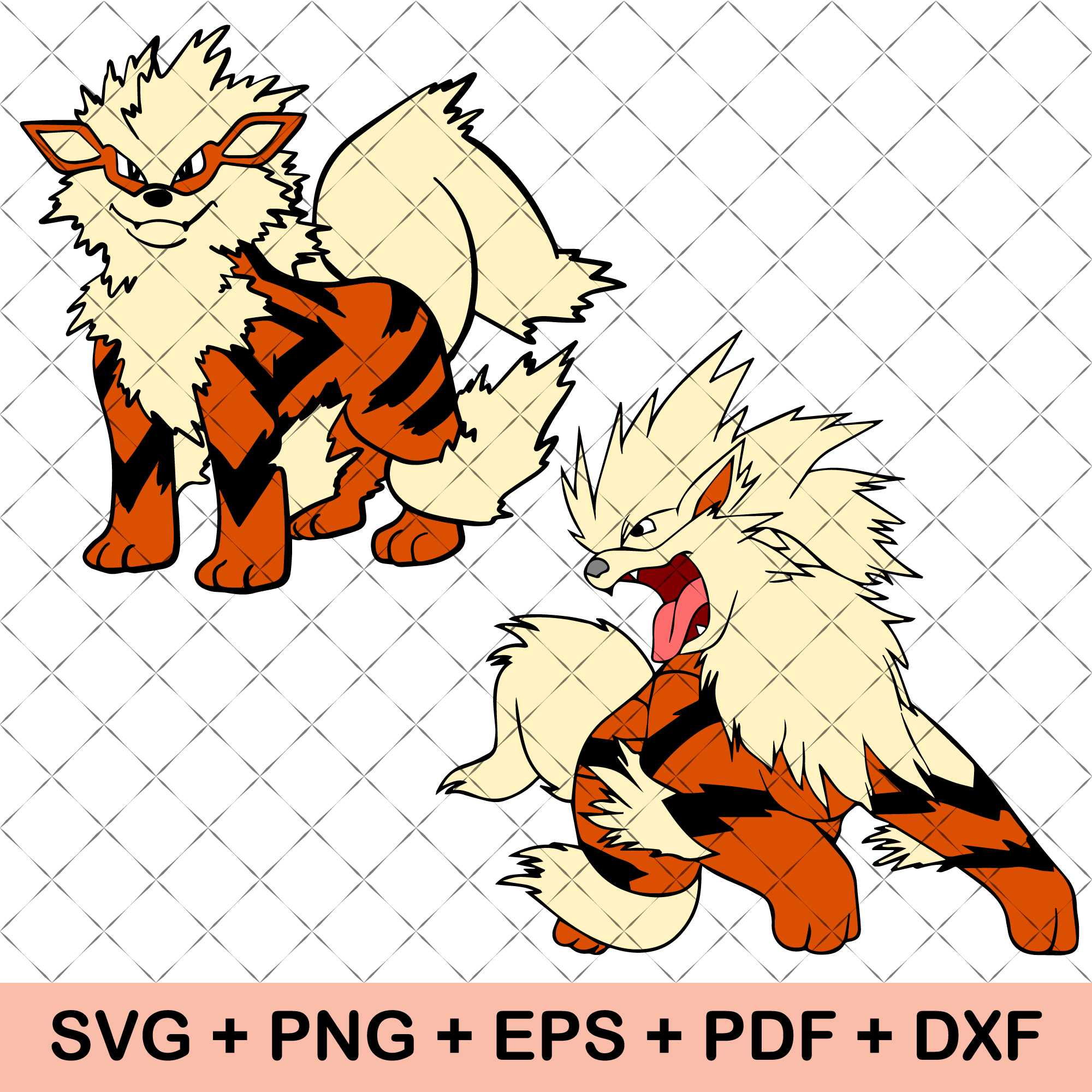 Arcanine svg, Pokemon svg, anime svg, sports svg, vector, la | Inspire ...