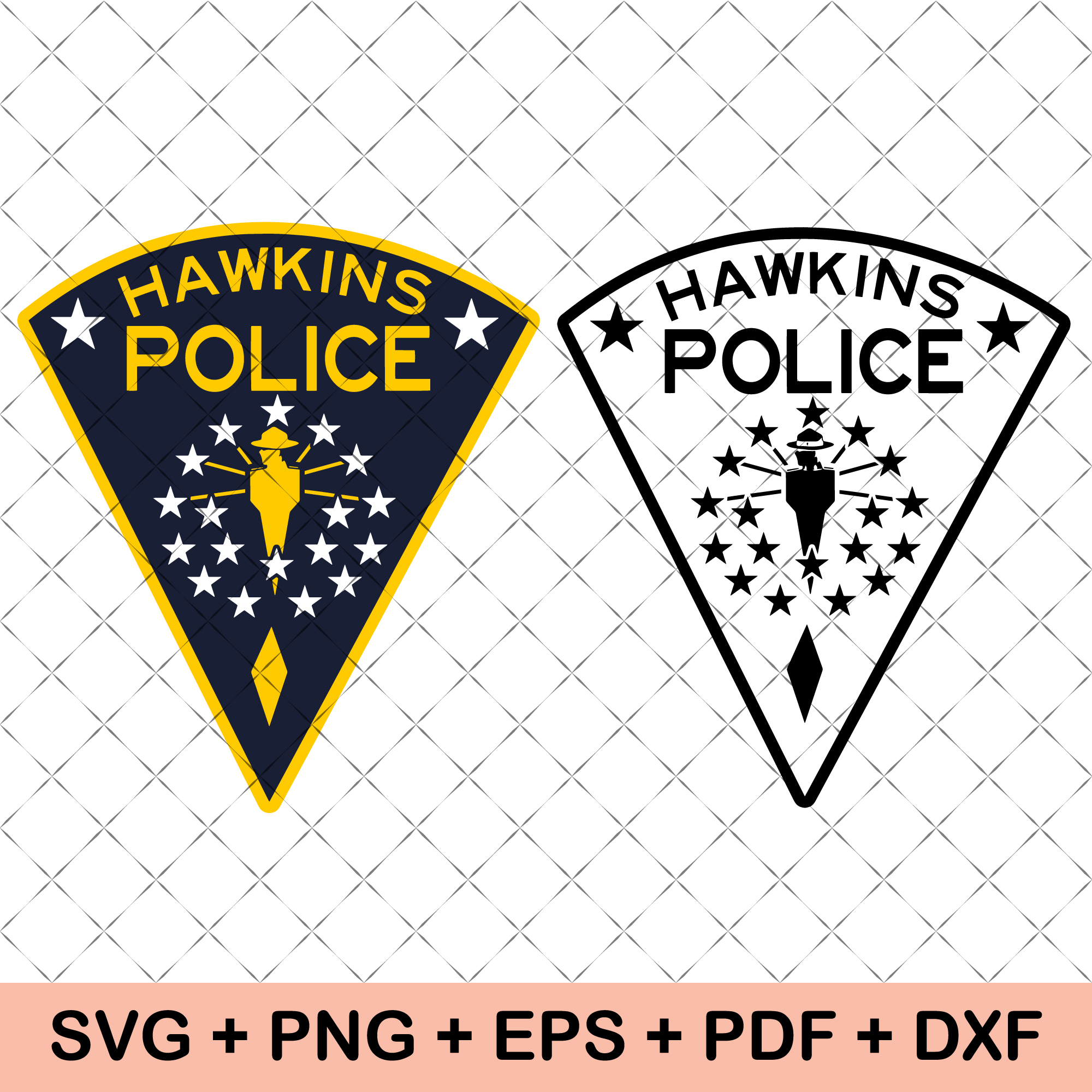 Hawkins Police Badge svg, Police Officer Badge svg, Cop Shie | Inspire ...