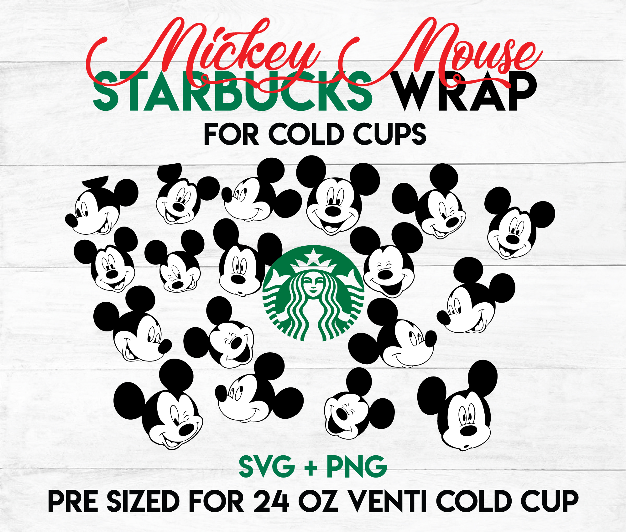 Mickey Mouse Wrap svg, wrap svg, Starbucks wrap Svg, 24oz Co | Inspire ...