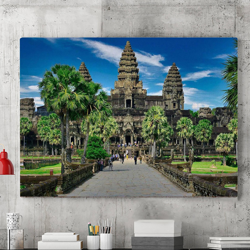 Angkor Wat Temple Decoration Wall Art,cambodia Art On Canvas | Inspire ...