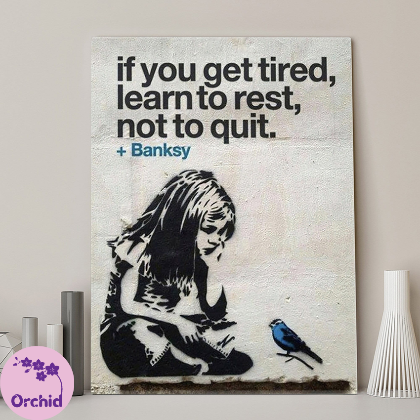 Banksy Girl And Blue Bird Quote,Street Art Print,Urban Decor | Inspire ...