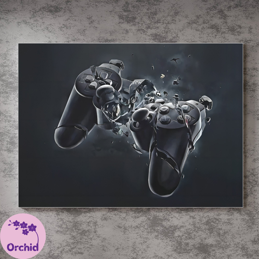 Broken Gamepad Poster,Cool Gamer Gift,Retro Gaming Decor,Per - Inspire ...