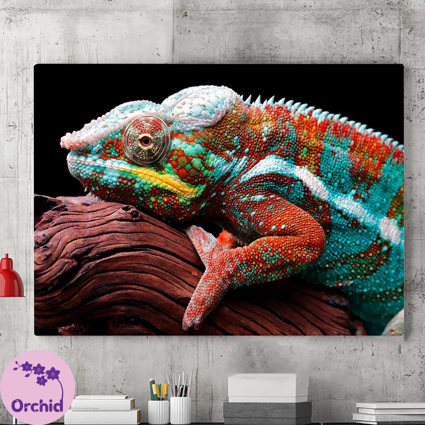 Chameleon Canvas Wall Art Painting, Wildlife Posters, Reptil - Inspire ...