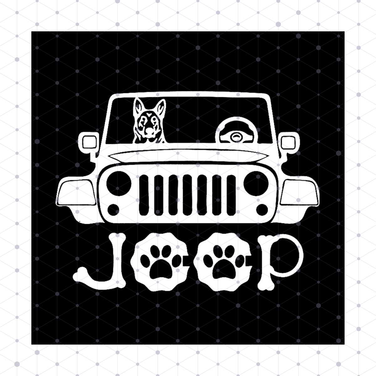 German Shepherd Dog Riding On Jeep Svg, Vehicle Svg | Inspire Uplift