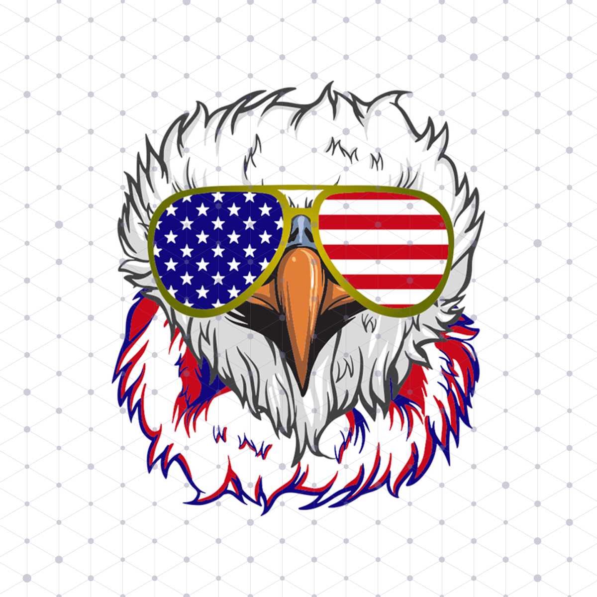 American Eagle Wear American Flag Glasses Svg, Nation Svg | Inspire Uplift