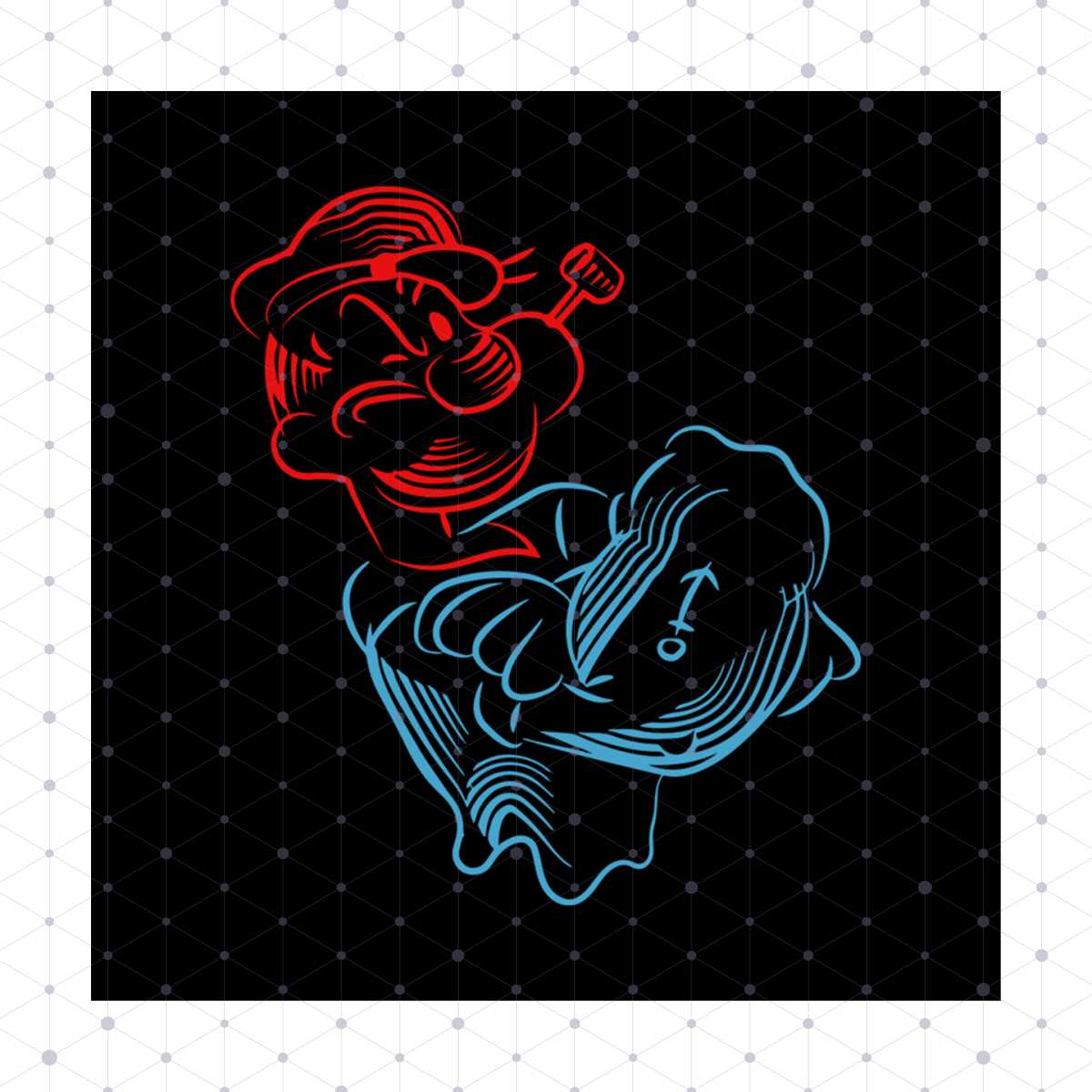 Popeye outline svg, Cartoon Svg, Popeye Svg, Colorful Popeye | Inspire ...