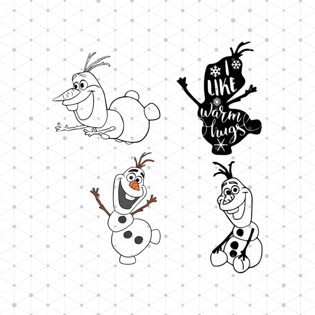 Olaf Svg, Disney Svg, Olaf Bundle Svg, I Like Warm Hugs Olaf - Inspire ...