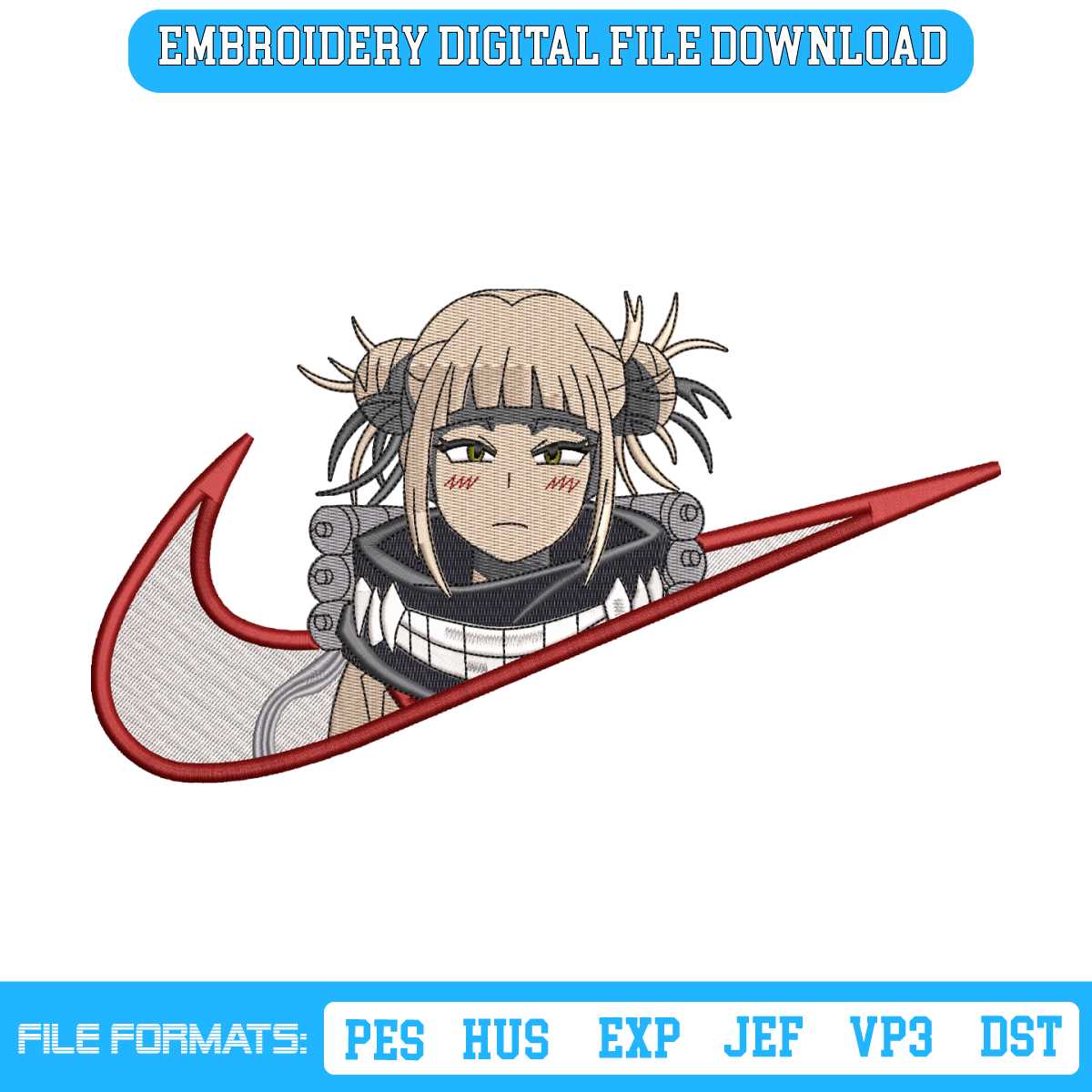 Himiko Toga X Nike Logo Embroidery My Hero Academia Anime | Inspire Uplift