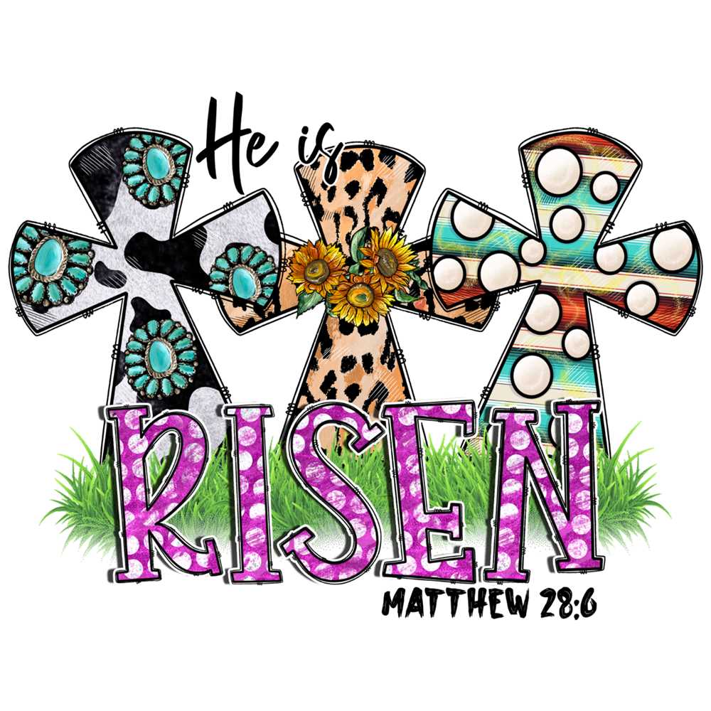 He Is Risen Matthew 286 Png File Cross Png Download - Inspire Uplift