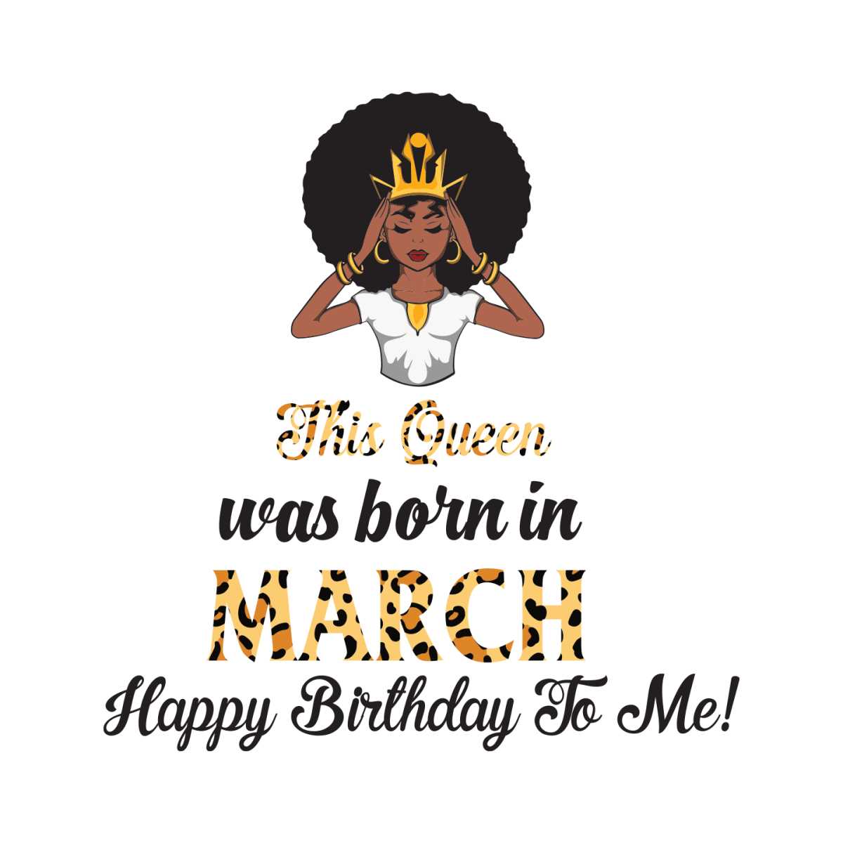 This Queen Was Born In March, Birthday Svg, March Birthday S - Inspire ...
