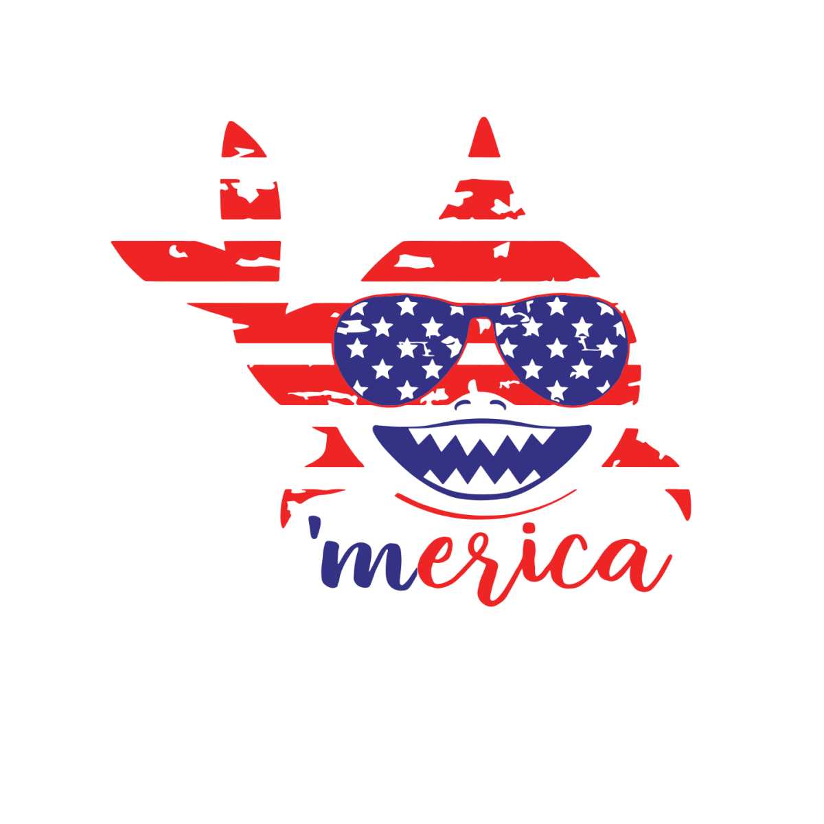 Merica Shark 4th Of July, Merica Shark Svg, Shark American F | Inspire ...