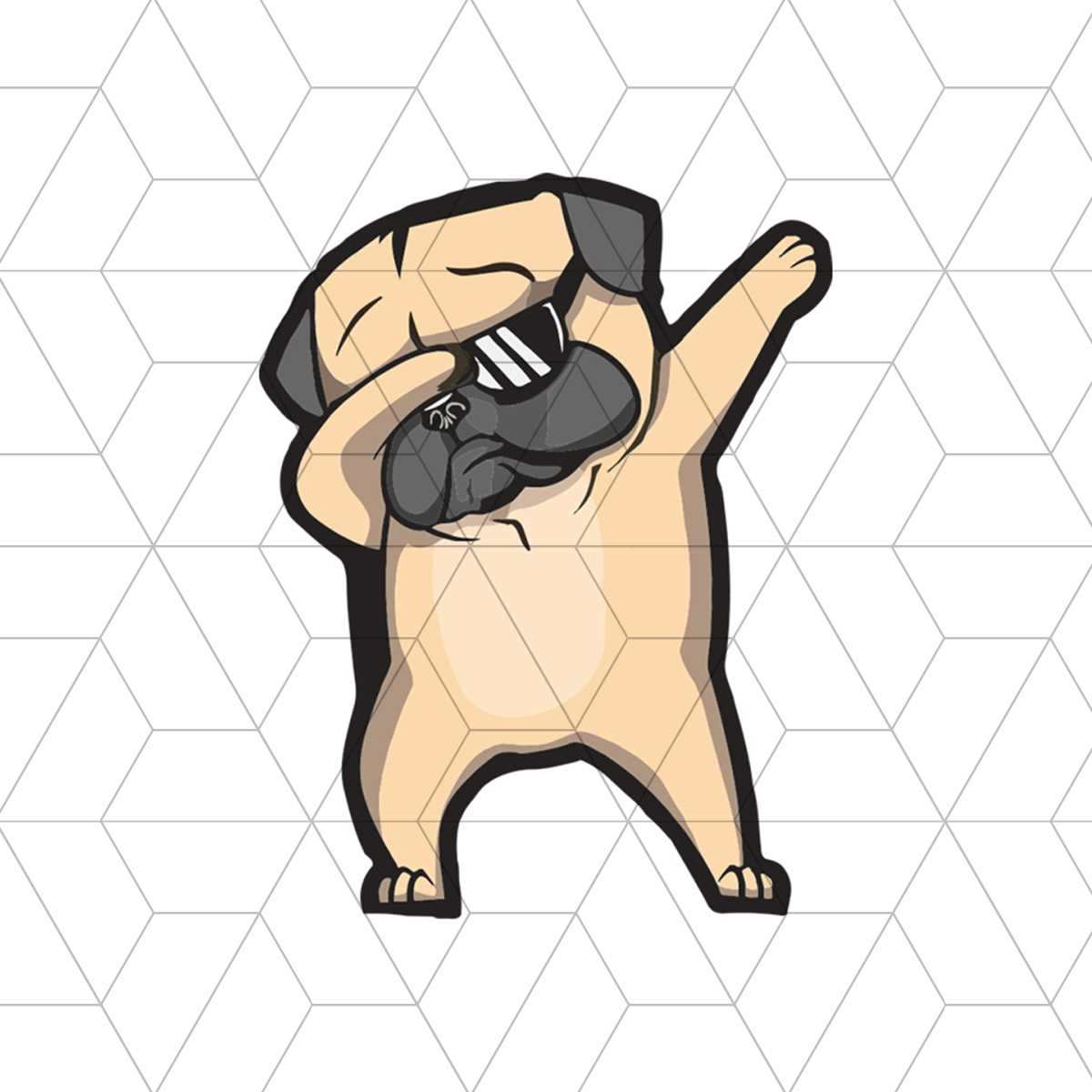Dabbing Pug svg, Cute, Funny, Dog Dab, dab, dab svg, dabbing - Inspire ...