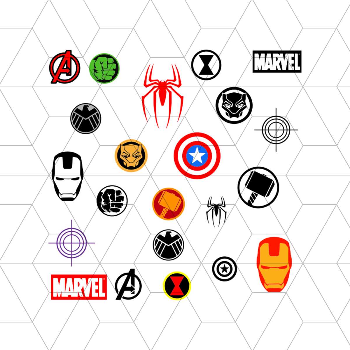 Logo Marvel Svg, Logo Ironman, Hulk, Thor, Spiderman,etc... - Inspire Uplift