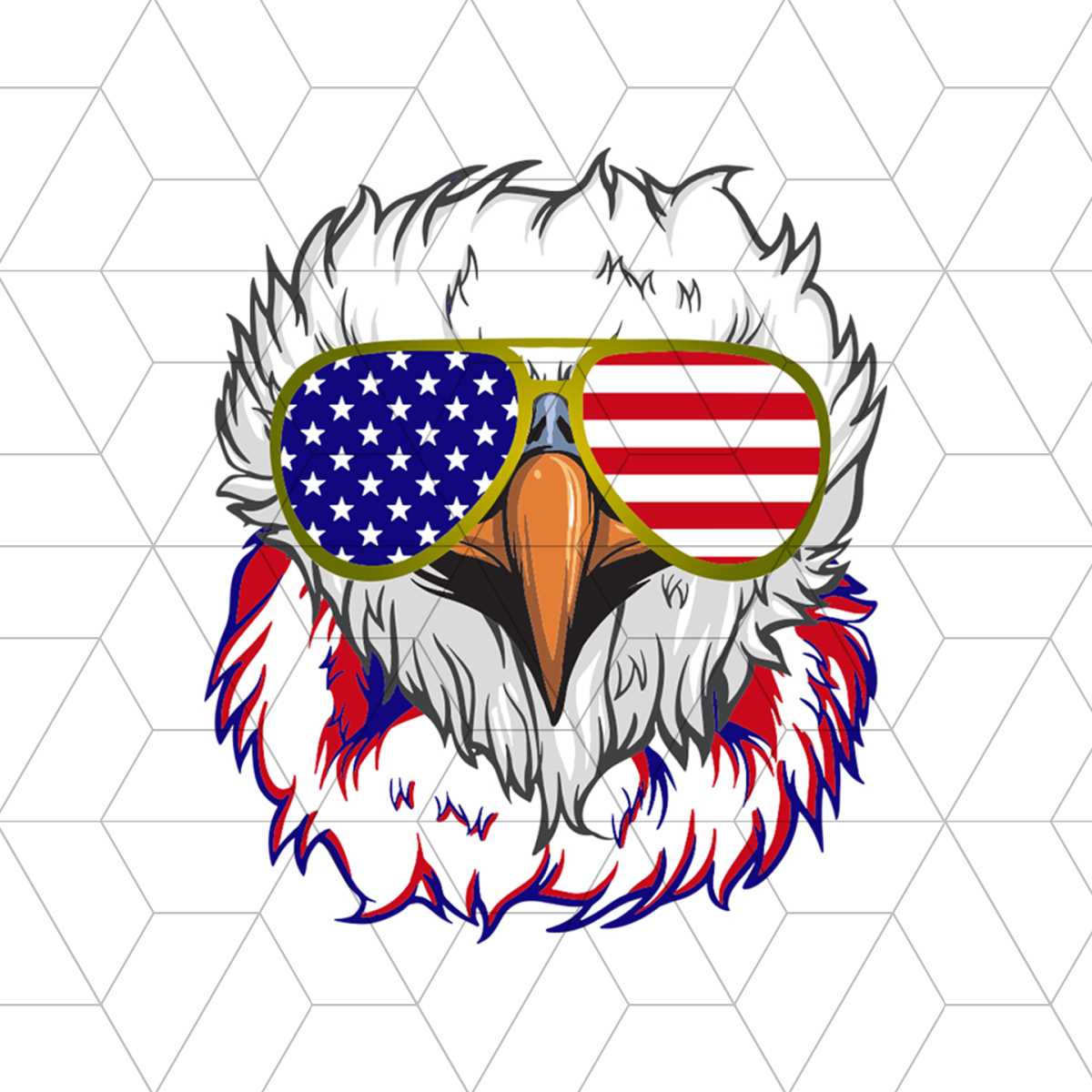 American Eagle Wear American Flag Glasses Svg, Nation Svg - Inspire Uplift