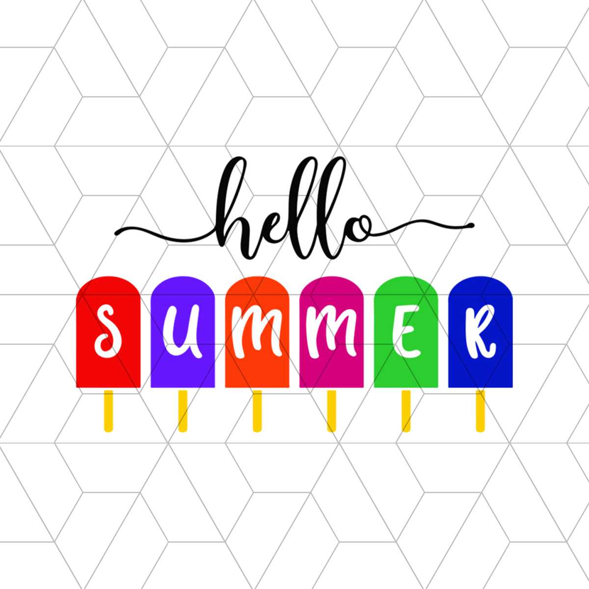 Hello Summer Popsicle Svg, Holiday Svg, Summer Svg, Summer H | Inspire ...