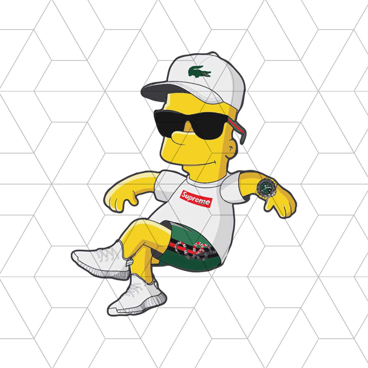 Bart Simpson Wearing Brands Svg, Cartoon Svg, Bart Simpson S | Inspire ...