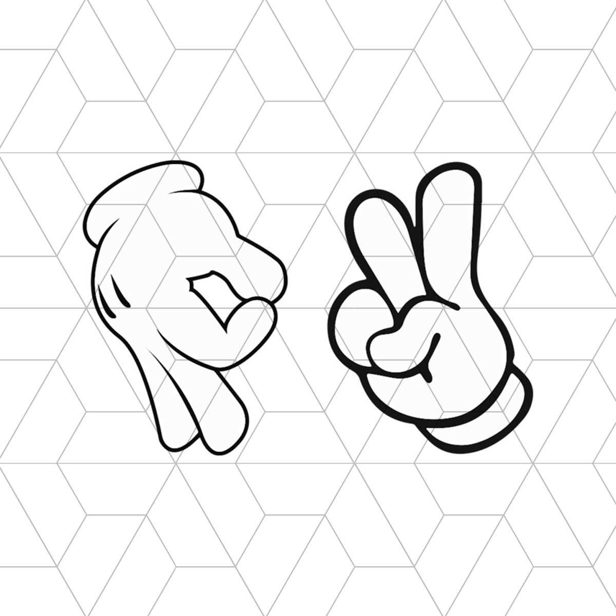 Gottem Mickey Mouse Hands Peace Sign svg, Disney Svg, Mickey - Inspire ...