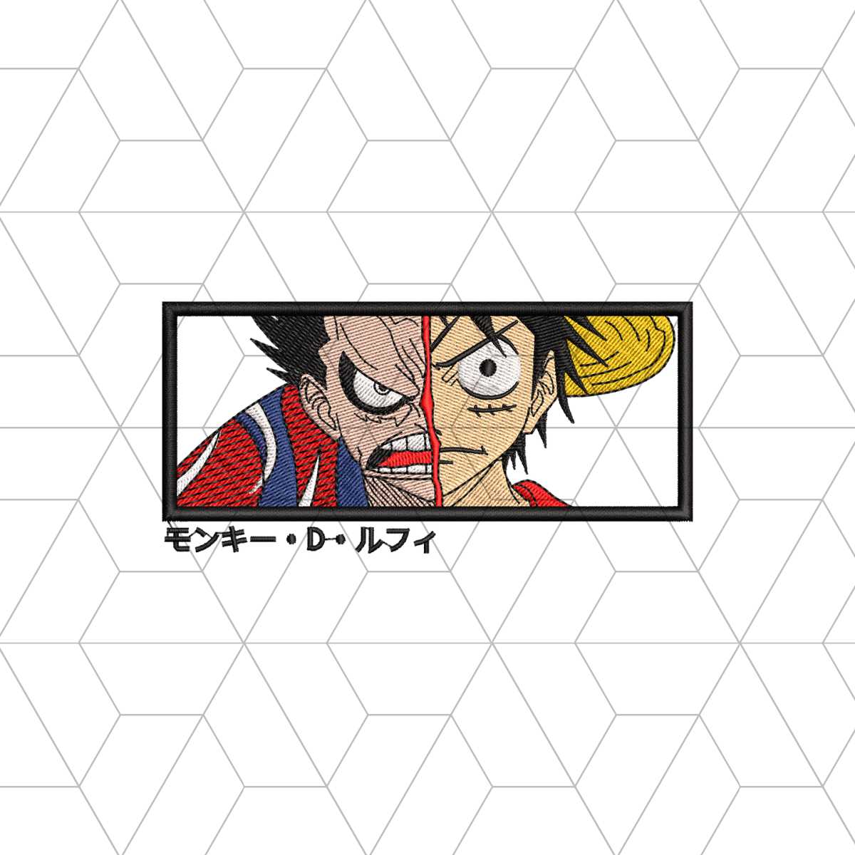 Luffy x Luffy Gear 4 Embroidery One Piece Anime | Inspire Uplift
