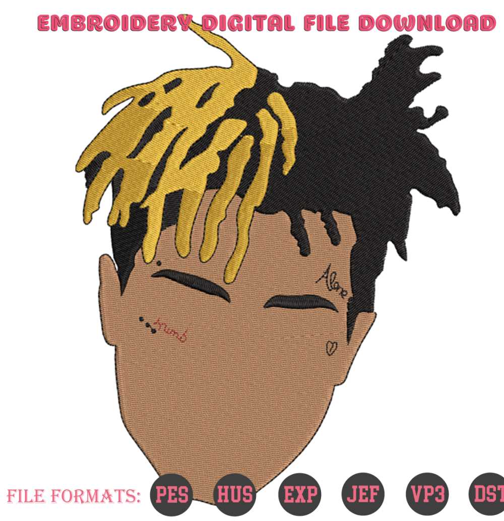 Xxxtentacion Face Icon Embroidery Rapper Design Download Fil - Inspire ...