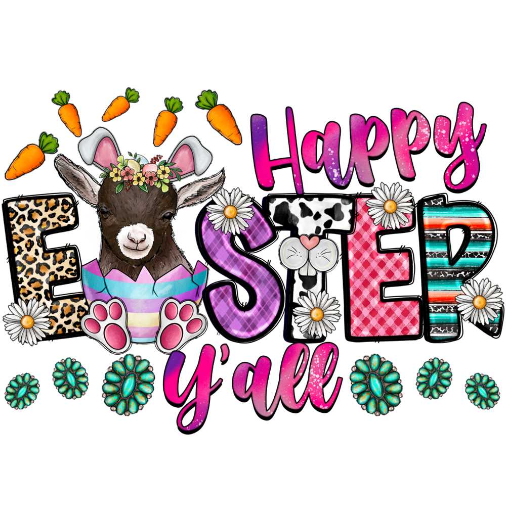 Donkey Happy Easter Yall Png Vintage Carrot Png File - Inspire Uplift