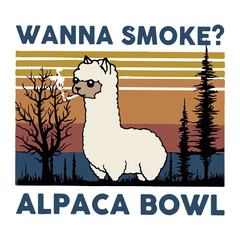 Wanna Smoke Alpaca Bowl Svg, Trending Svg, Vintage Svg, Alpa | Inspire ...