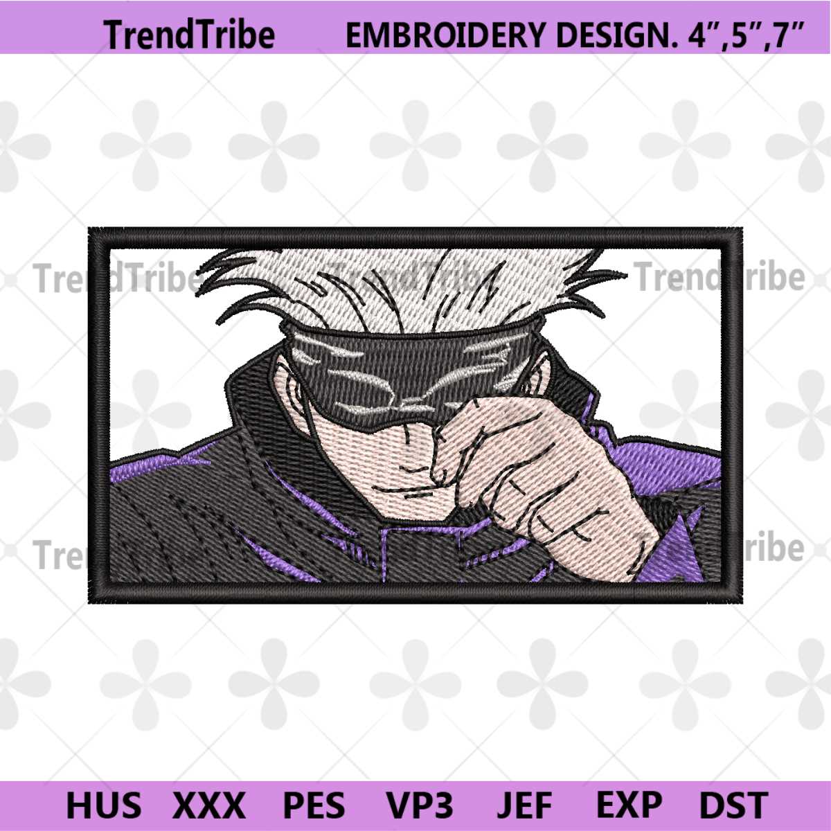 Gojo Satoru Master Embroidery Design Jujutsu Kaisen Anime | Inspire Uplift