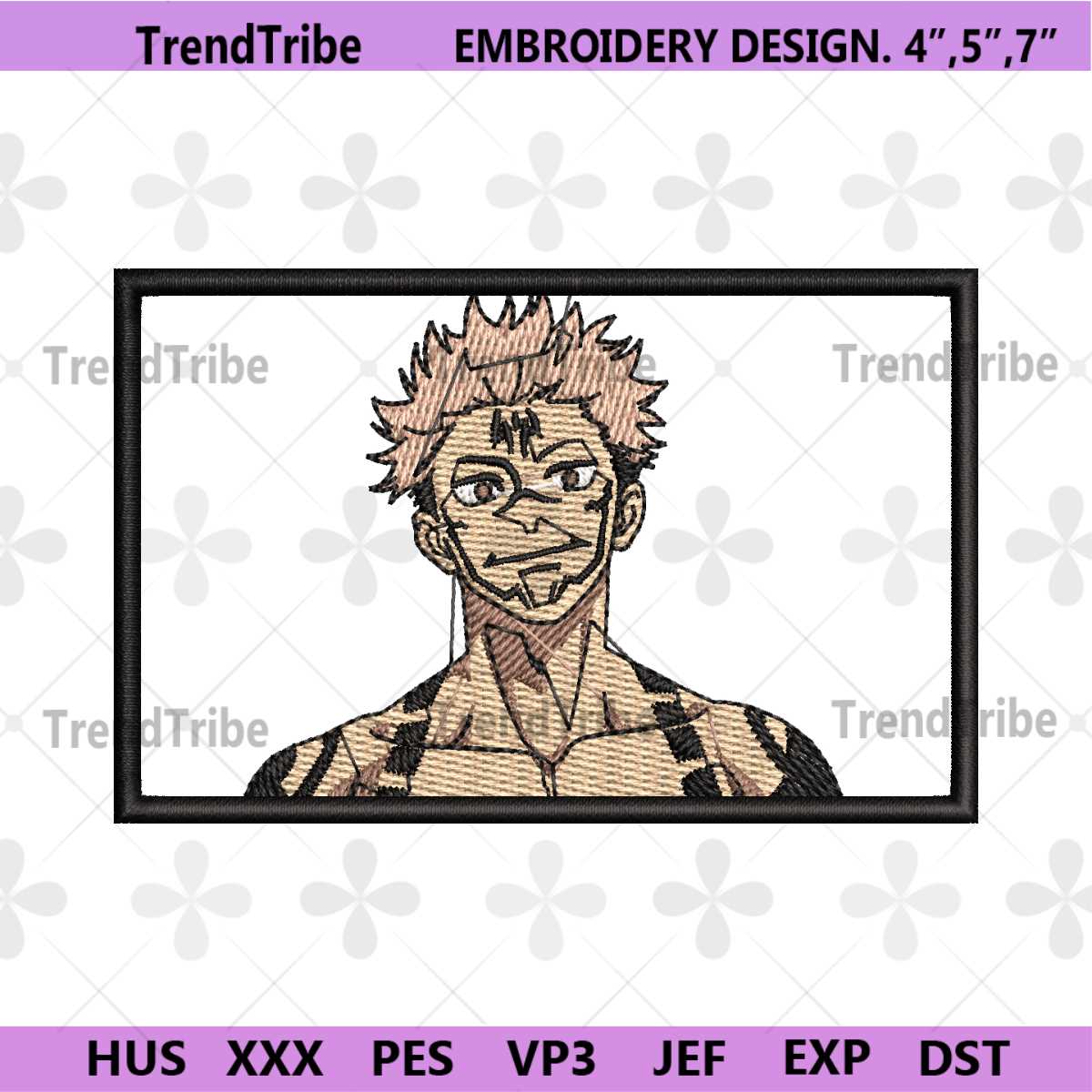 Jujutsu Kaisen Sukuna Embroidery Design Anime Design Embroid | Inspire ...