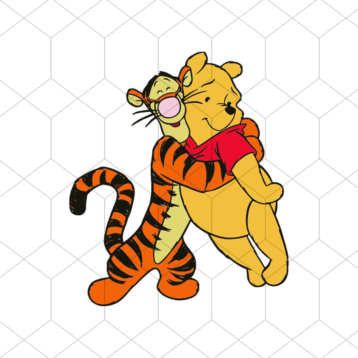 Tigger Hug Pooh Svg, Disney Svg, Pooh Svg, Pooh Bear Svg, Ti | Inspire ...