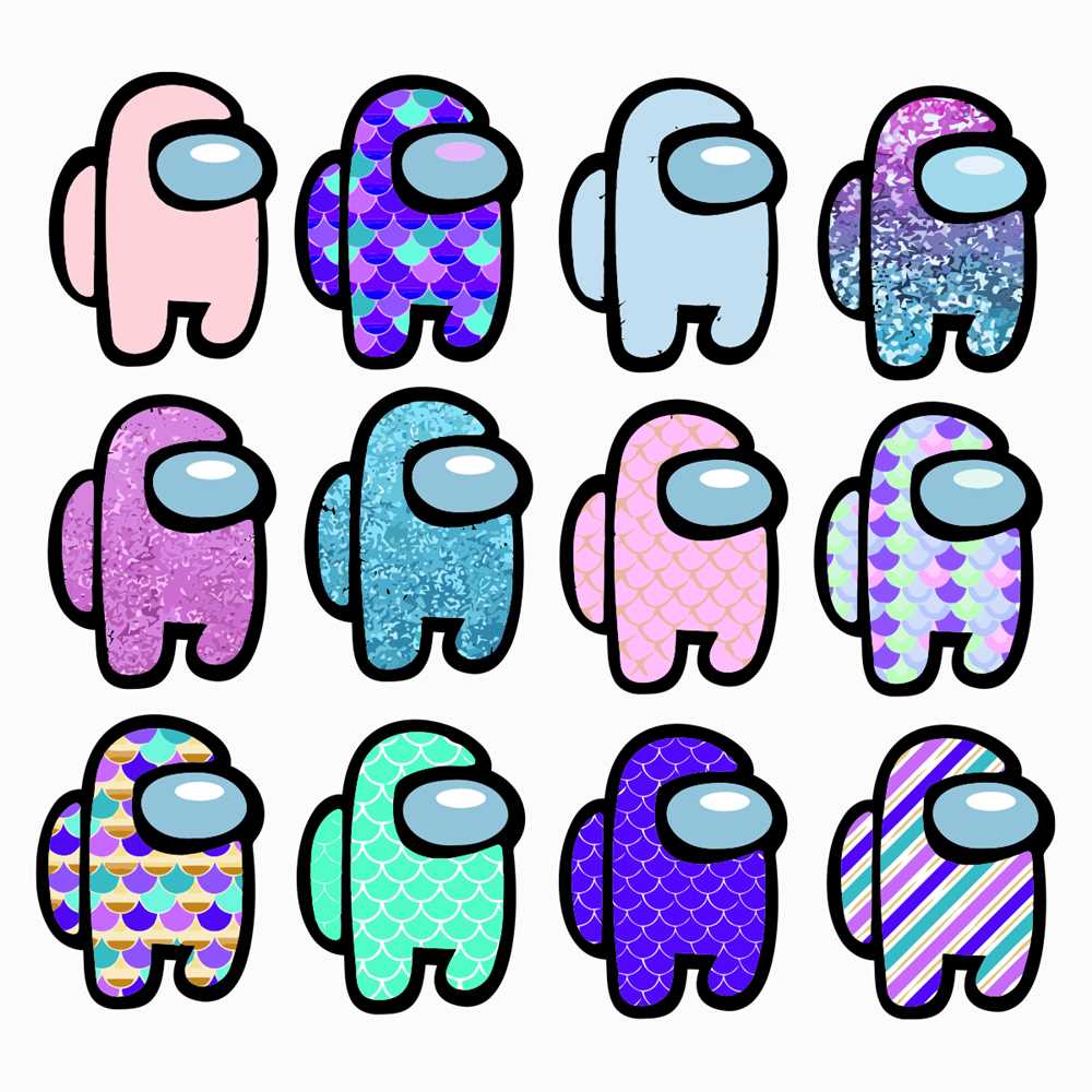 Among Us Characters Pattern Bundle Svg, Among Us Svg, Impost | Inspire ...