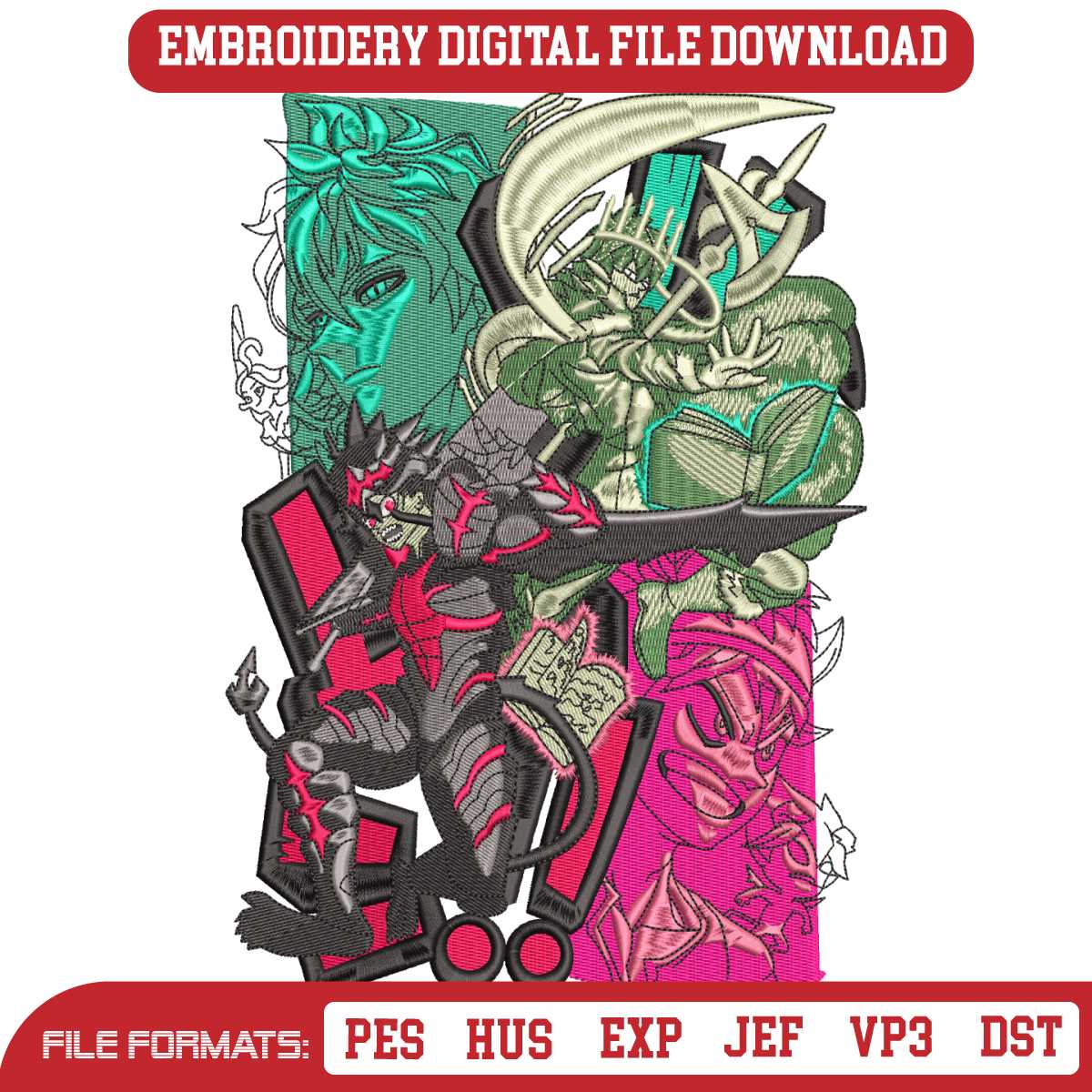 BLACK CLOVER FINAL FORM Embroidery Design Download | Inspire Uplift