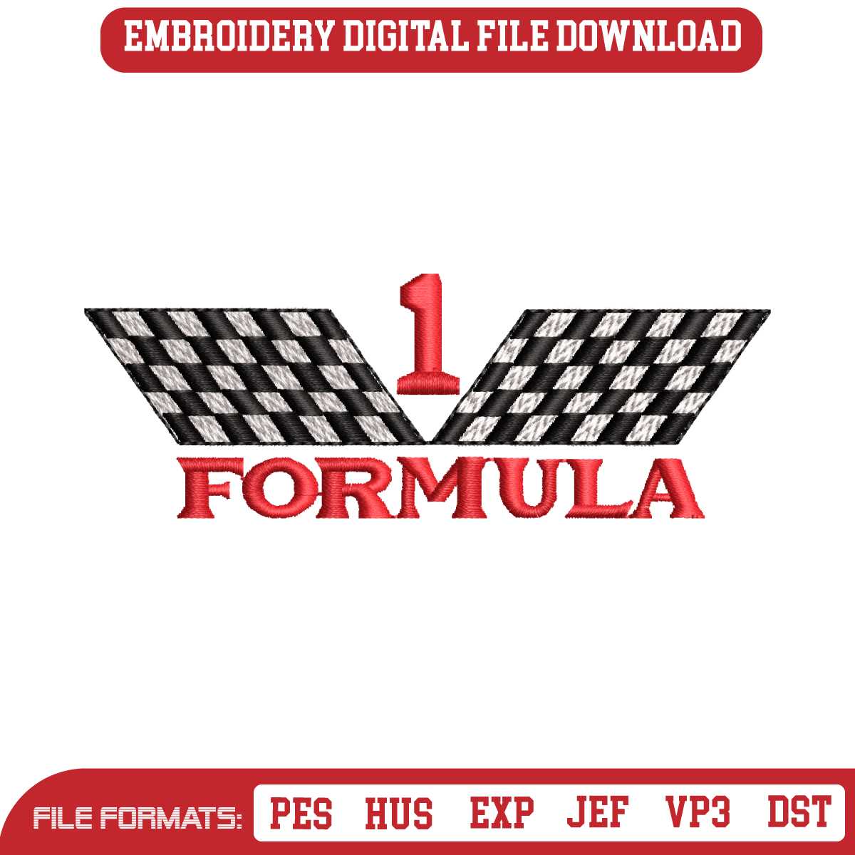 Formula 1 Logo Embroidery Design File Formula 1 File Instant | Inspire ...